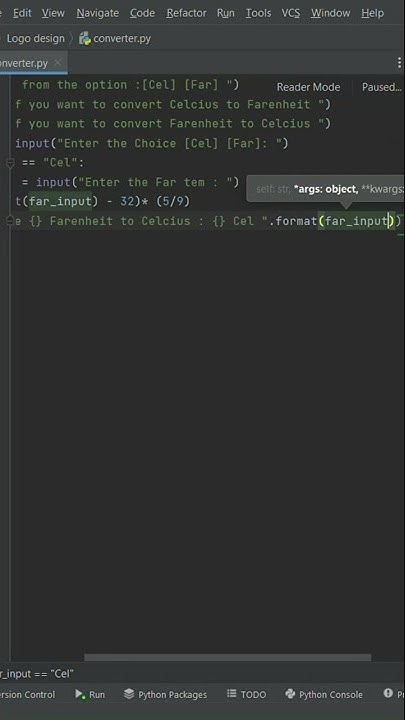 In 1 minute Celcius - Farenheit Converter | Python mini project - YouTube