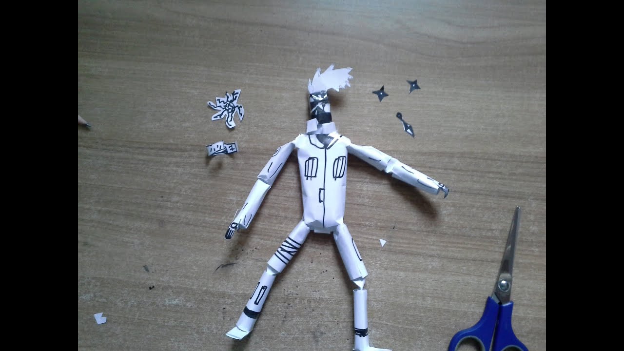 How to make paper Kakashi Hatake action figure | SIMPLE TUTORIAL ...