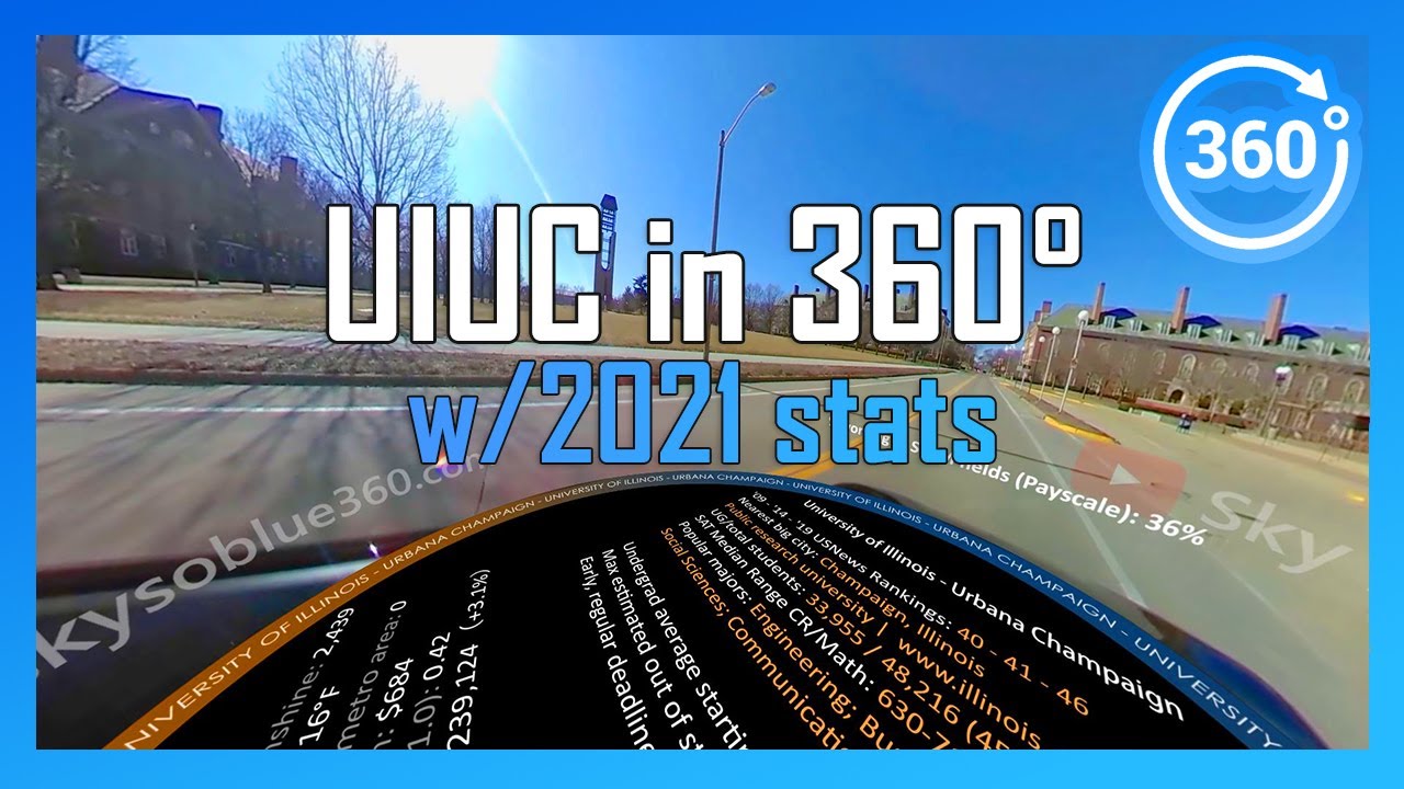[2021] UIUC in 360° - driving campus tour - YouTube