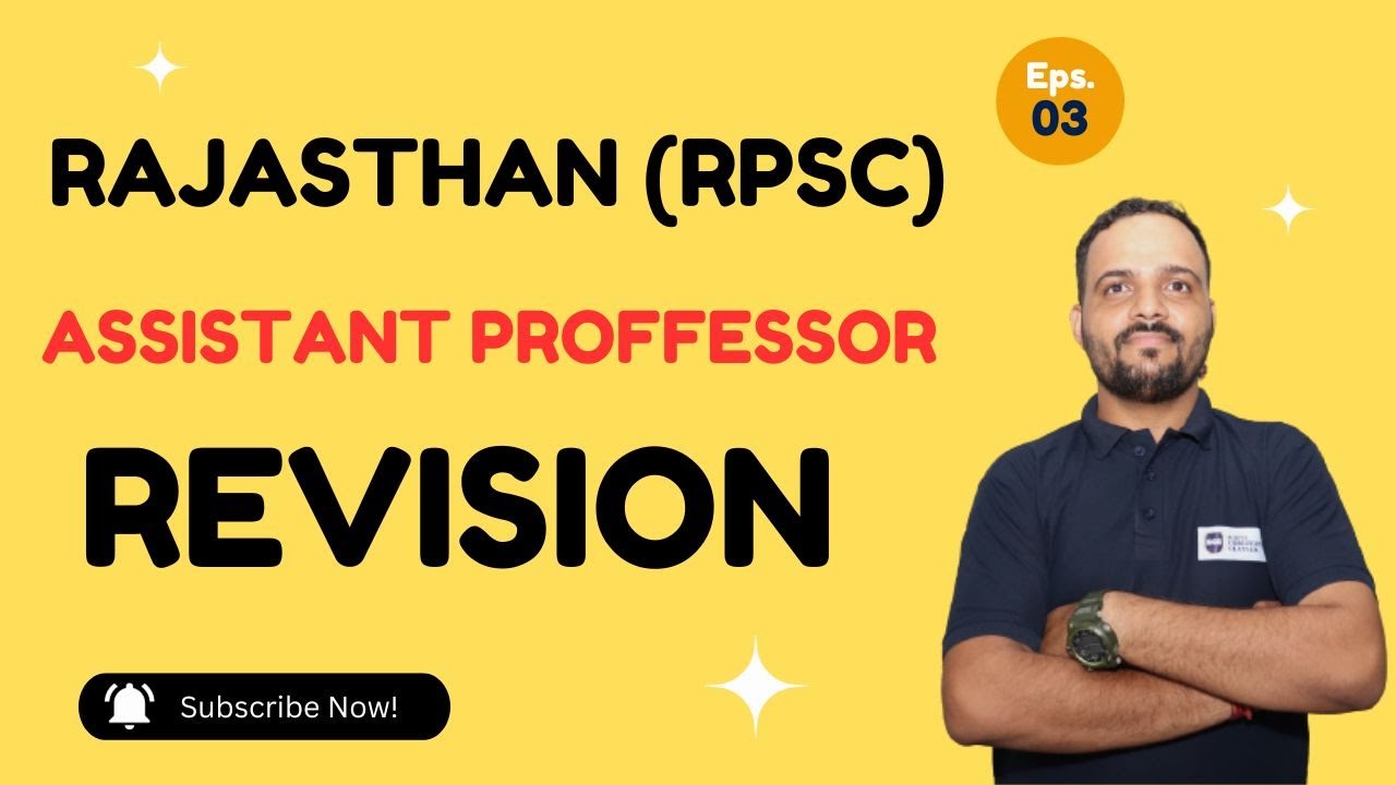 RPSC Assistant Professor Paper 3 - Fastrack Revision3 - YouTube