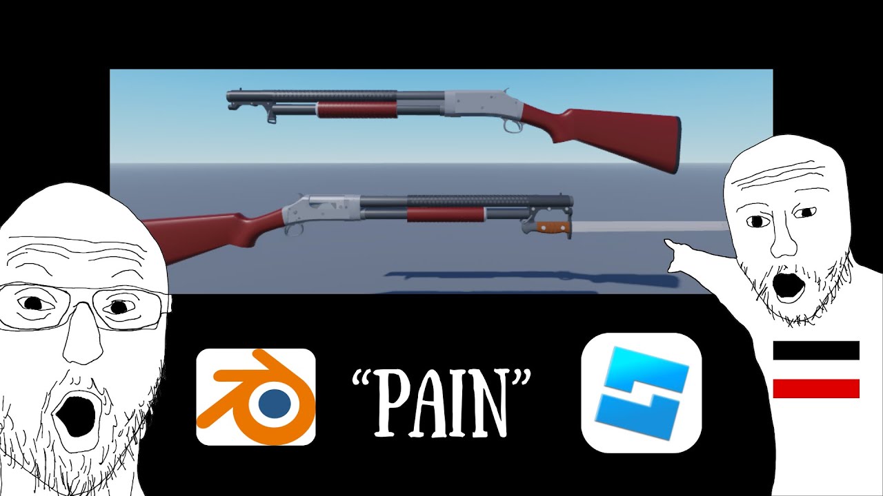 Modelling Winchester 1897 "Trench Gun" From Blender To Roblox ...