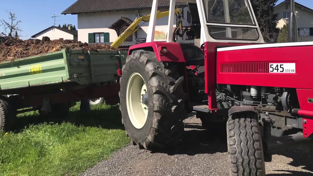 Steyr 545 bei der Arbeit - YouTube
