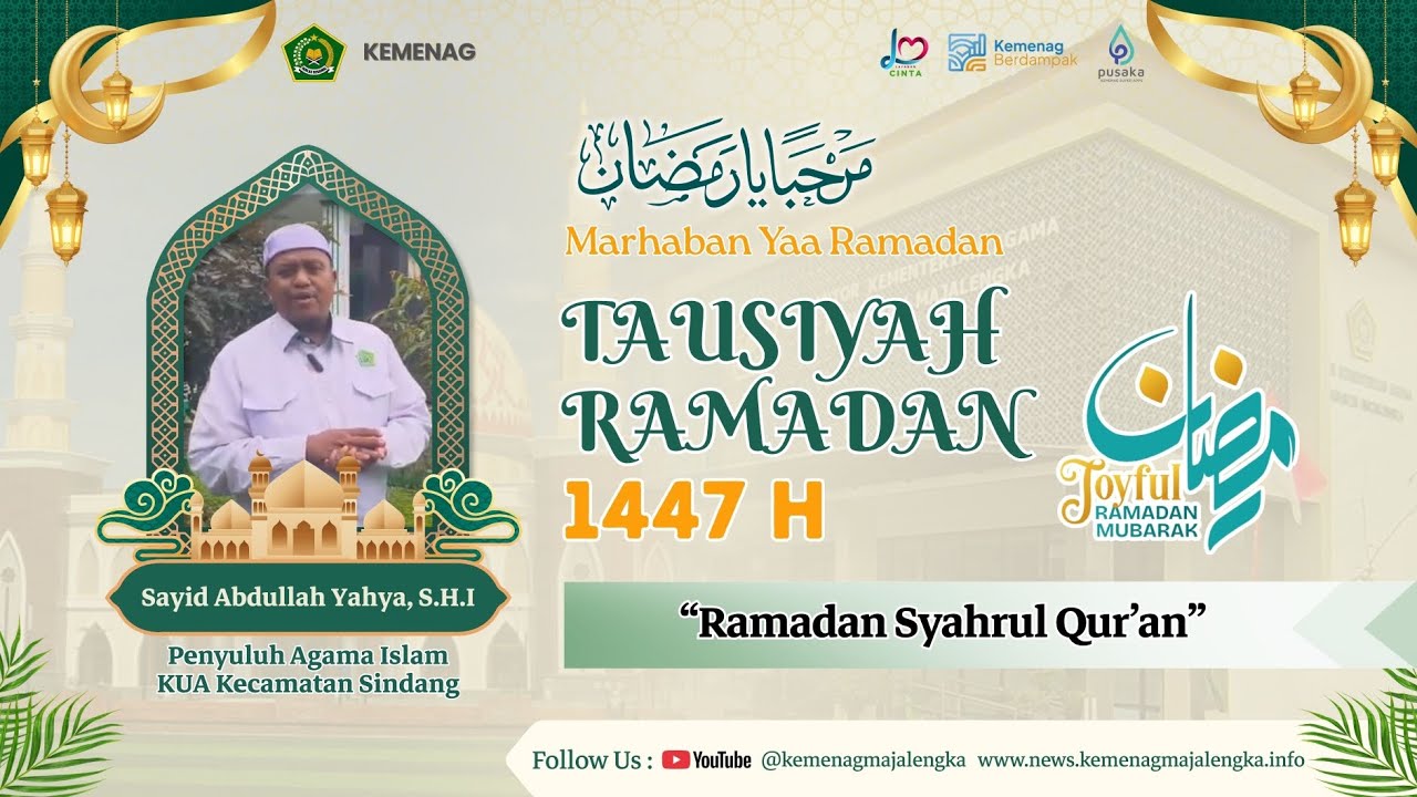 Ramadan Syahrul Qur'an Oleh : Sayid Abdullah Yahya, S.H.I. Penyuluh ...