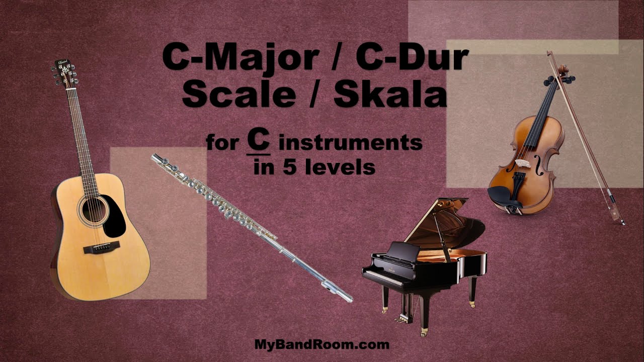 C-major / C-Dur scales for C-instruments in 5 levels - YouTube