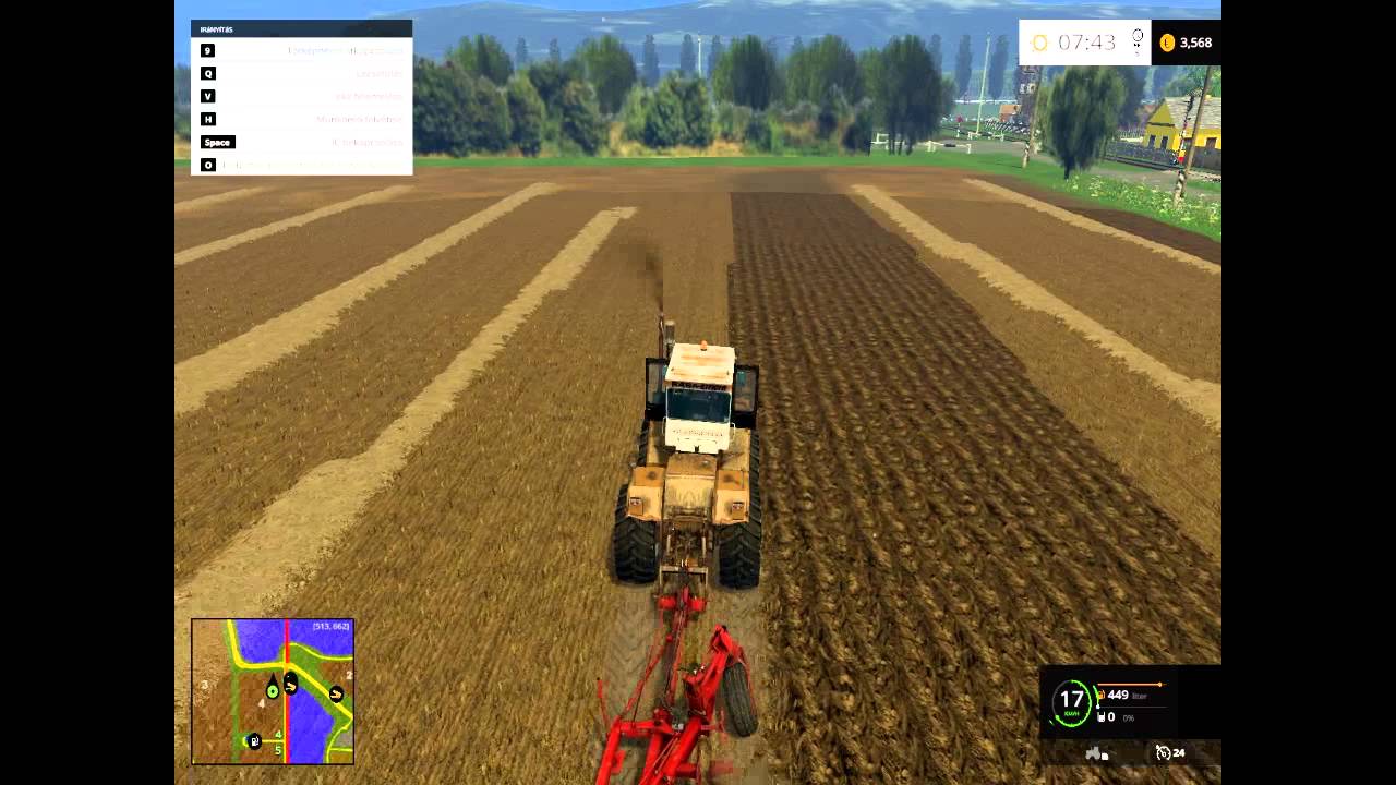 FS 15 szántás RÁBA 250+IH eke - YouTube