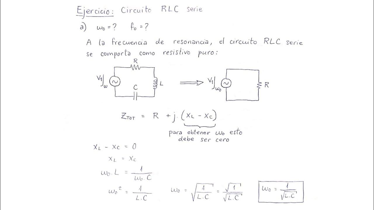CIRCUITOS RLC - Ejercicio Resuelto RLC serie - YouTube