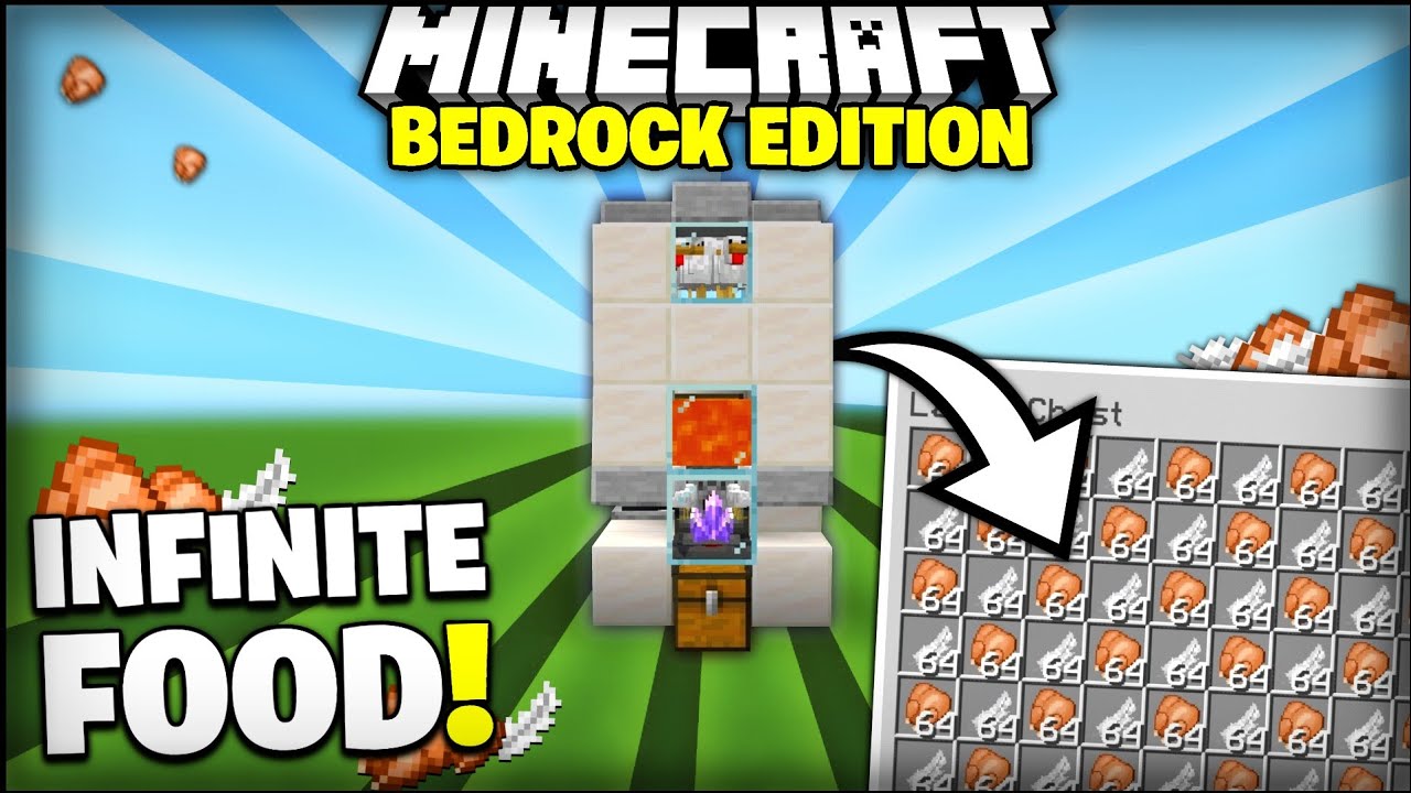 1.18 EASY AUTOMATIC CHICKEN FARM TUTORIAL IN MINECRAFT BEDROCK (MCPE ...