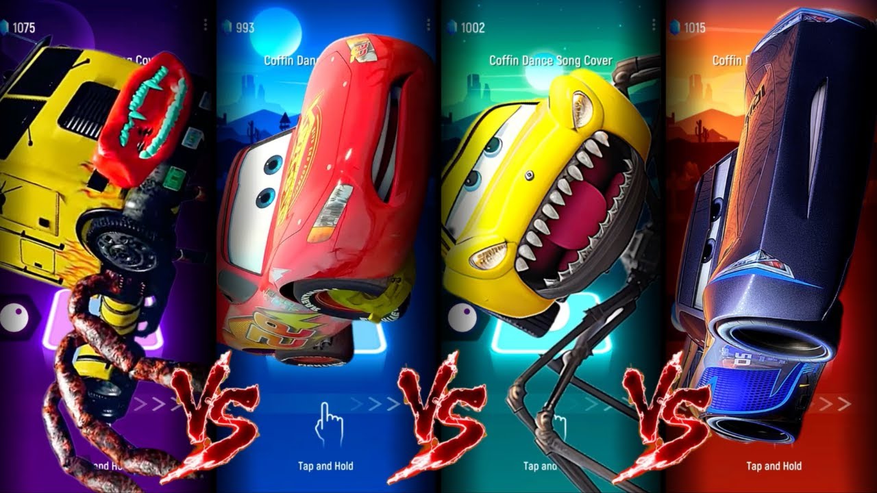 Truck Eater vs Lighting Mcqueen vs Lighting Mcqueen Exe vs Cars 3 ...