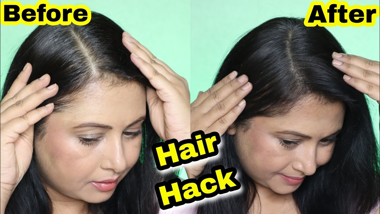 HOW TO Instantly hide grey hair | no colour no hair dye | zero budget ...