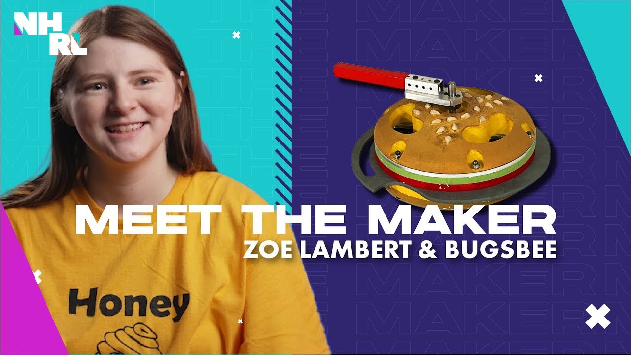 Meet The Maker - Zoe Lambert with her burger shaped combat robot Bugsbee - YouTube