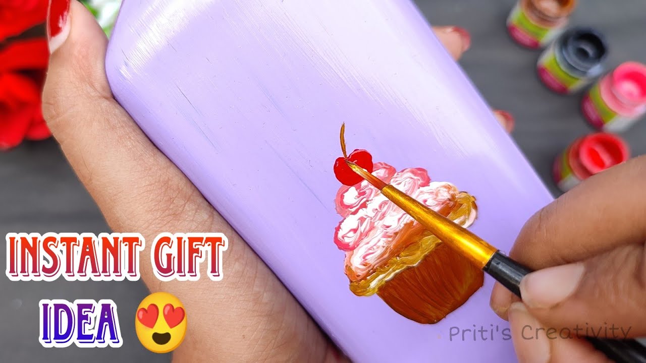 Very Easy & Elegant Birthday Gift Idea 🎁| Instant Birthday Bottle Art ...