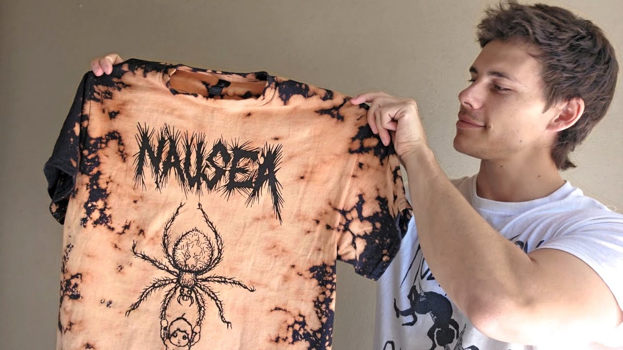 How to make a Bleach Splatter Shirt - YouTube