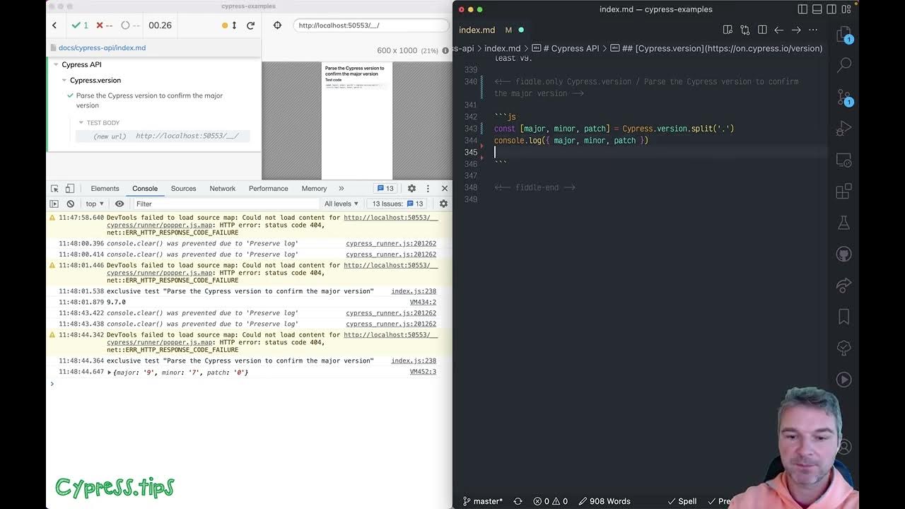 Parse Cypress Version String And Confirm The Major Version - YouTube