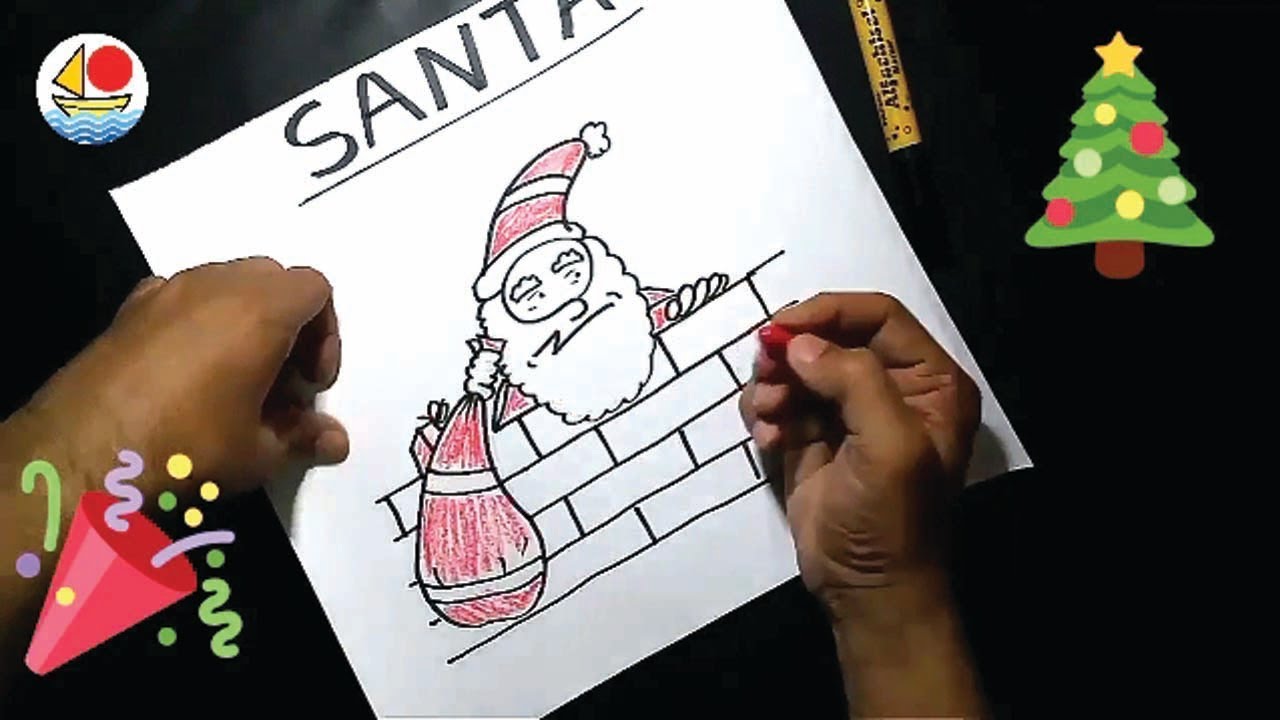 Santa Claus Drawing From Word SANTA | Merry Christmas - YouTube