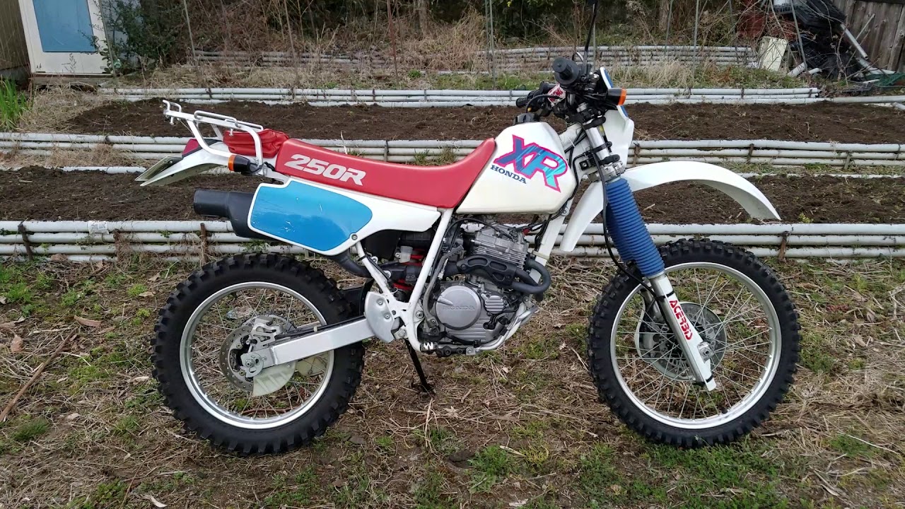 XR250R(ME06) 久々の始動 1発始動だけど・・・ - YouTube