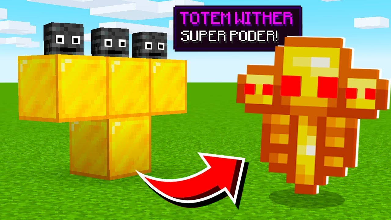 ESSE TOTEM WITHER ME DEIXOU IMORTAL NO MINECRAFT - YouTube