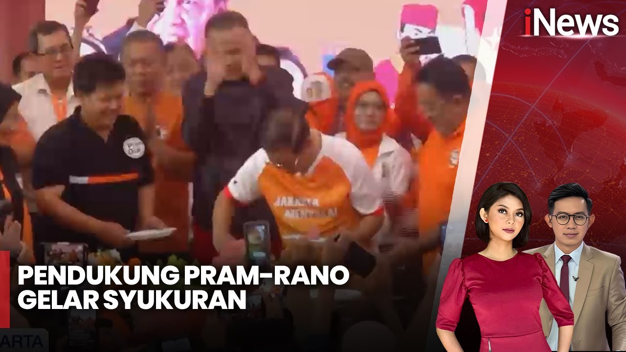 Pram-Rano Menang Pilkada Jakarta, Pendukung Pram-Rano Gelar Syukuran ...