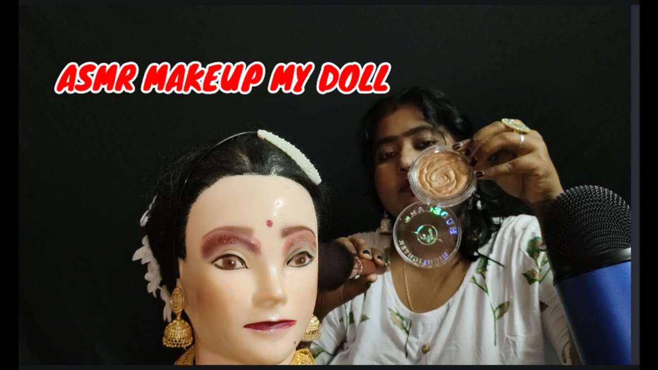 Asmr Wooden Makeup 💄 on Mannequin (Whispered) - YouTube