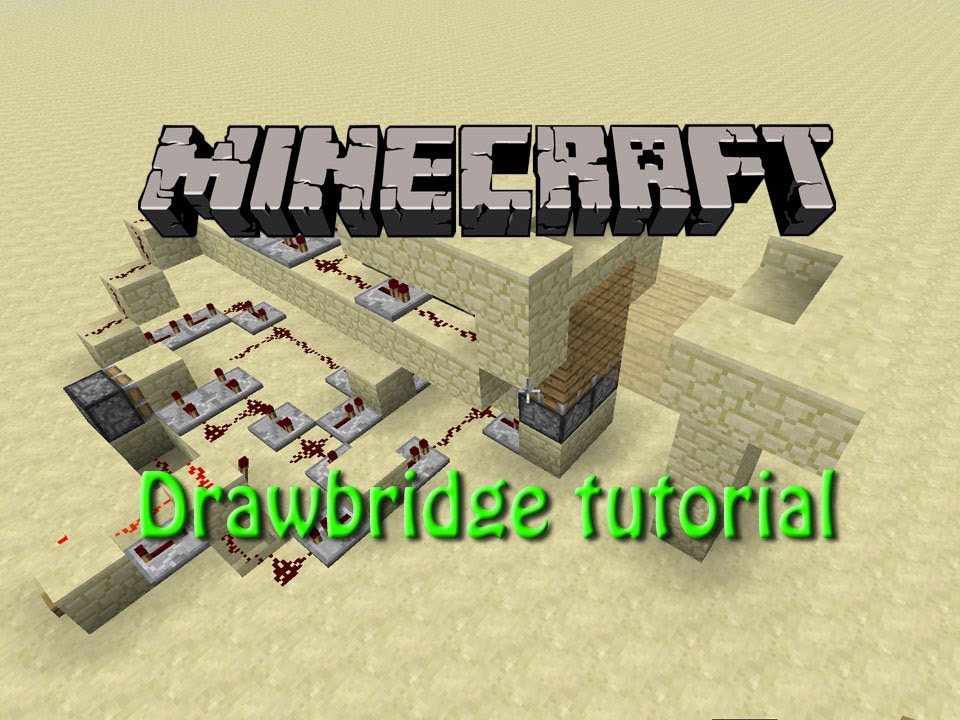 Minecraft: drawbridge tutorial - YouTube