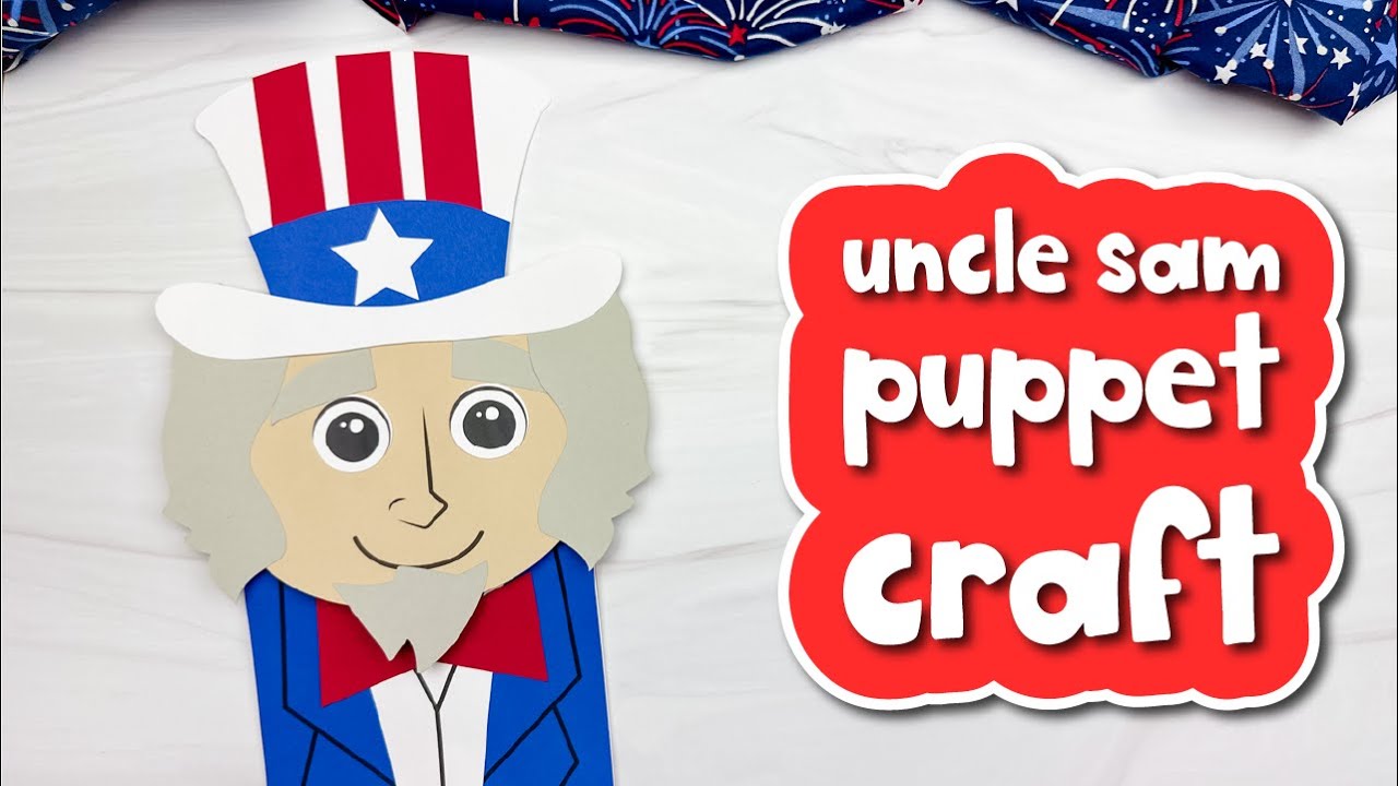 Uncle Sam Puppet Craft For Kids - YouTube