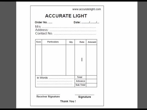 Freehand MX | Creating Simple Bill | - YouTube