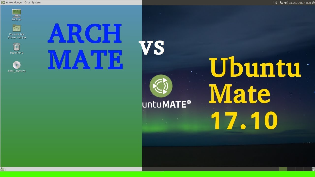 💾 Veraltet 💾 - Arch Mate vs Ubuntu Mate 17.10 - Ein Vergleich (Out of ...