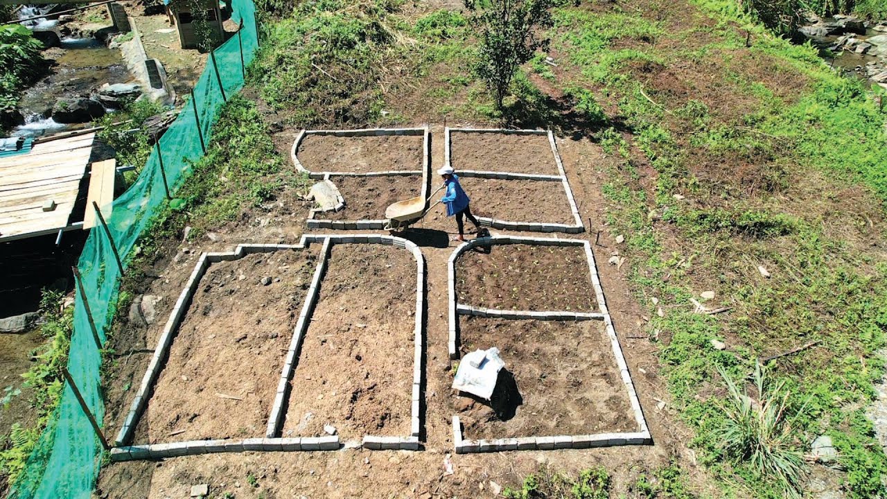 Making beds to grow more vegetables, expanding the farm, farm life ...