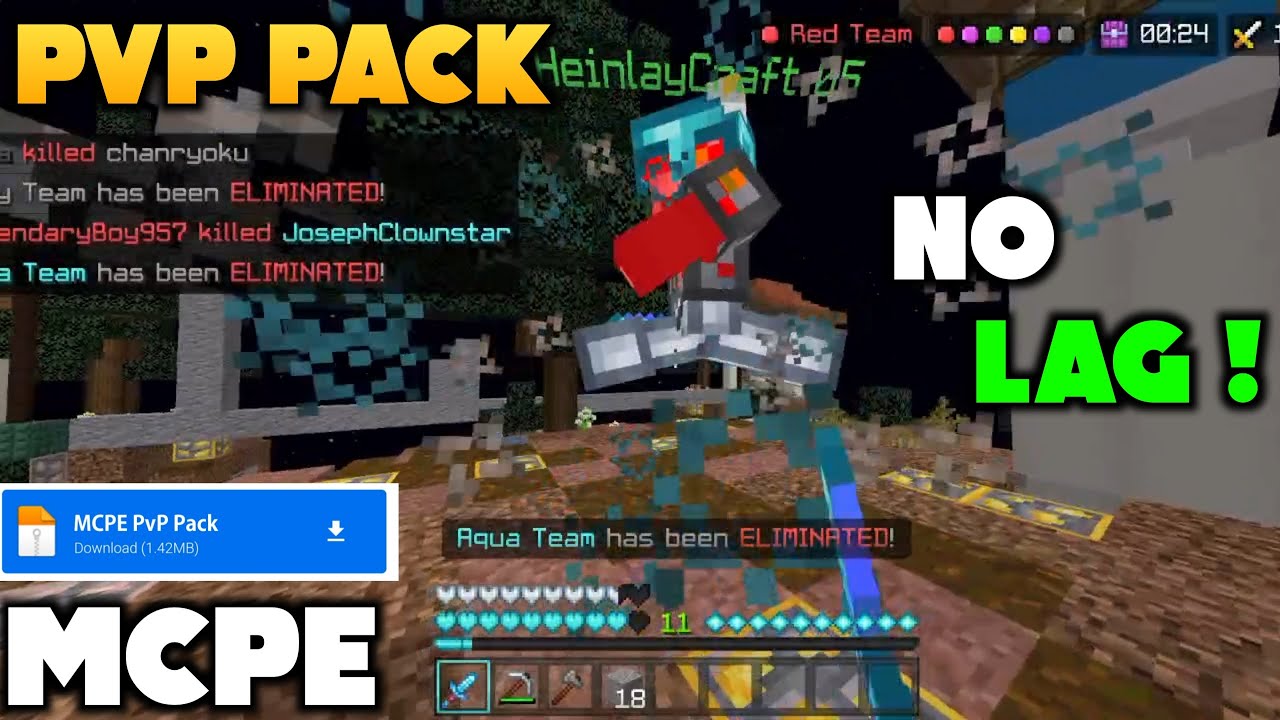Best Mcpe PvP pack 1.19 ! | Fps boost ! Mcpe pvp pack texture pack ...