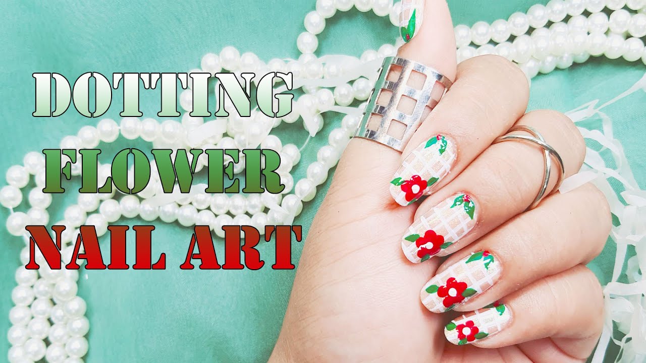 Dotting Flower Nail Art | Rose4you - YouTube