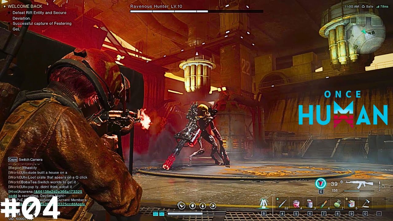 ONCE HUMAN part 4 - First Boss SOLO Run | RAVENOUS HUNTER - YouTube