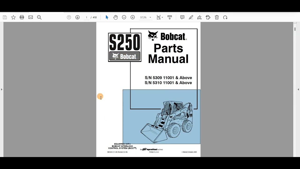 Bobcat Skid Loader Parts Diagrams New Parts Manual Made For Bobcat