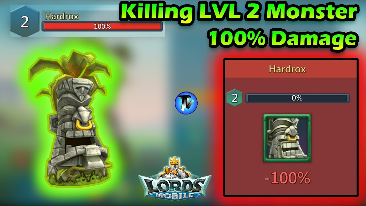 Lords Mobile - Hunting Hardrox Level 2 Monster | Without P2P Heroes ...