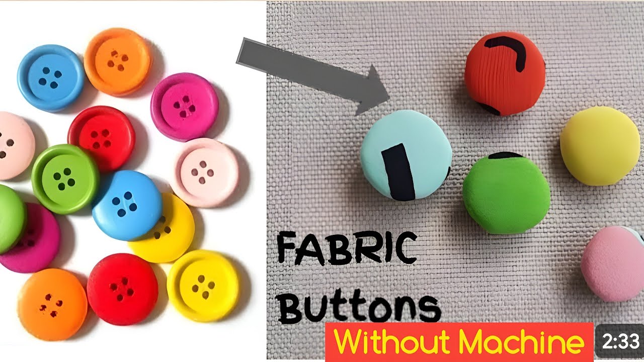 New!!How to Make Fabric Buttons at Home without a machine in less than ...