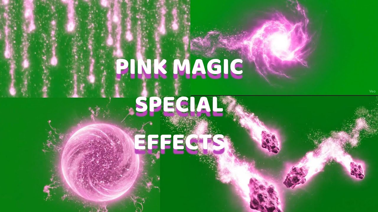Chroma Key Pink Magic Effects Pack - Coleção com Efeitos de Magia Cor ...