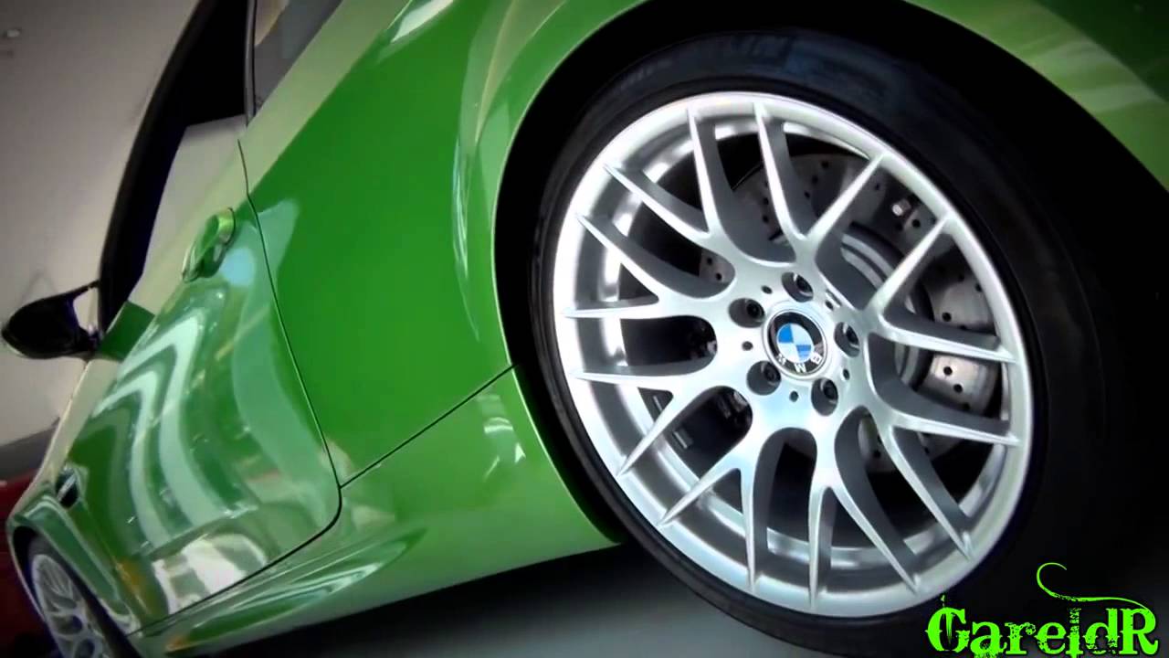 Light green BMW M3 E92 shots in London - YouTube