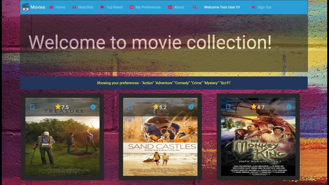 Movie App Created Using Nodejs Expressjs Ejs Jquery Bootstrap And