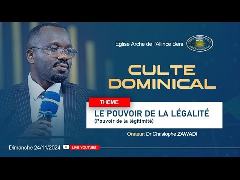 LE POUVOIR DE LA LEGALITE / PAR PASTEUR CHRISTOPHE ZAWADI - YouTube