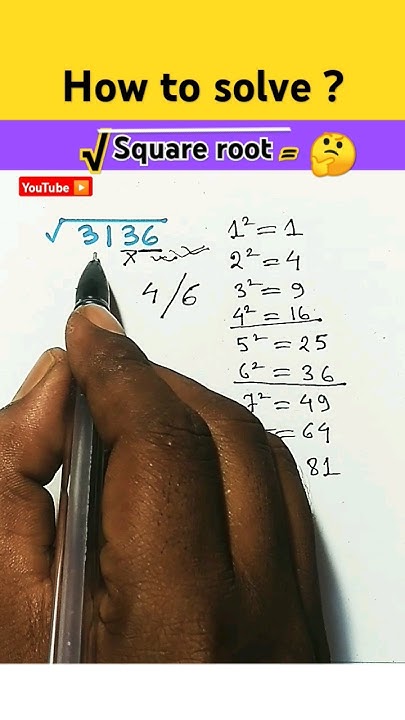 How to find Square Root | Square Root Kaise Nikale | Square Root Trick ...