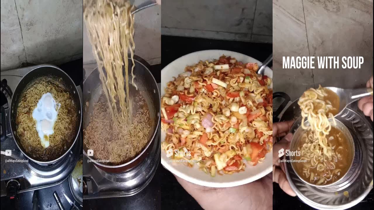4 different Ways to make Maggie | all ways eating good | #maggie - YouTube