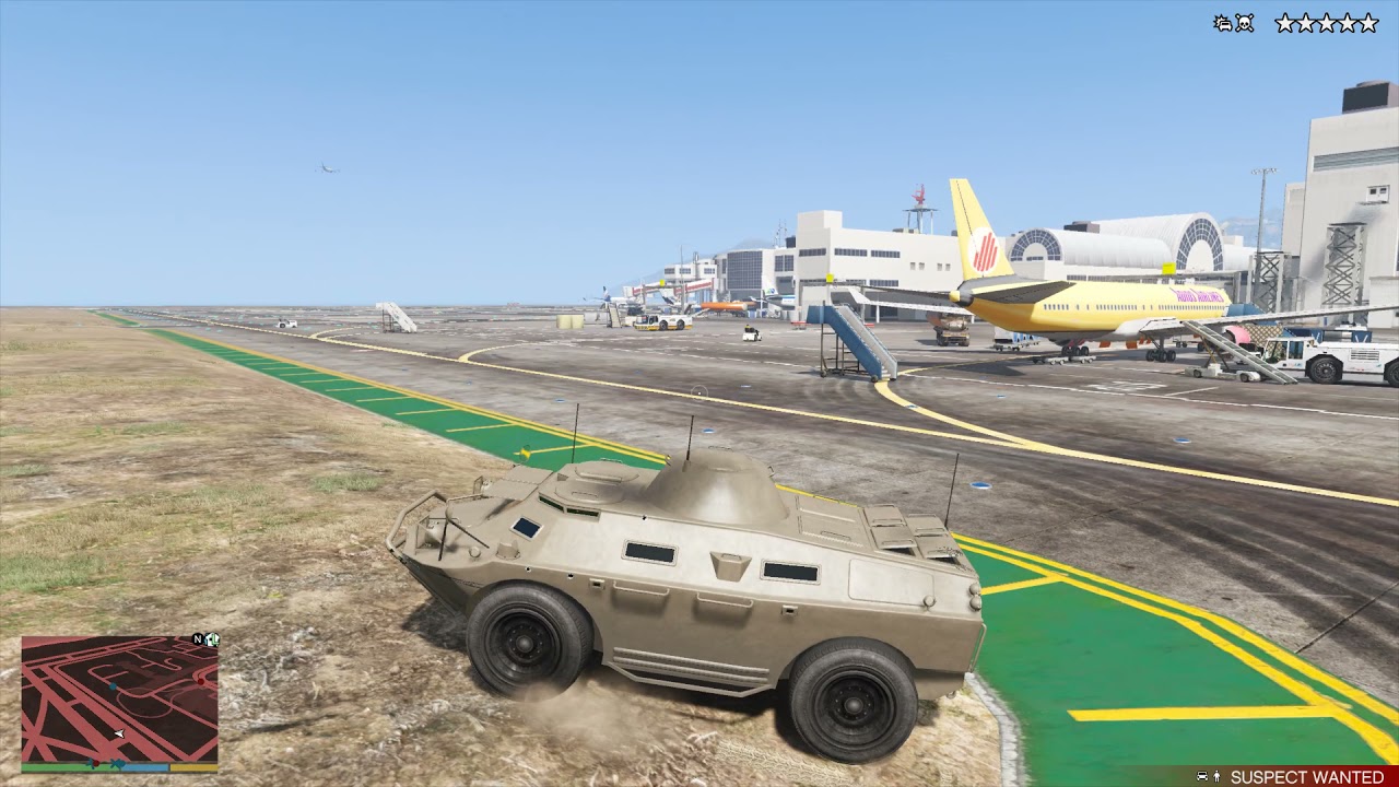 GTA 5 - Stealing An APC Tank + Six Star Escape - YouTube