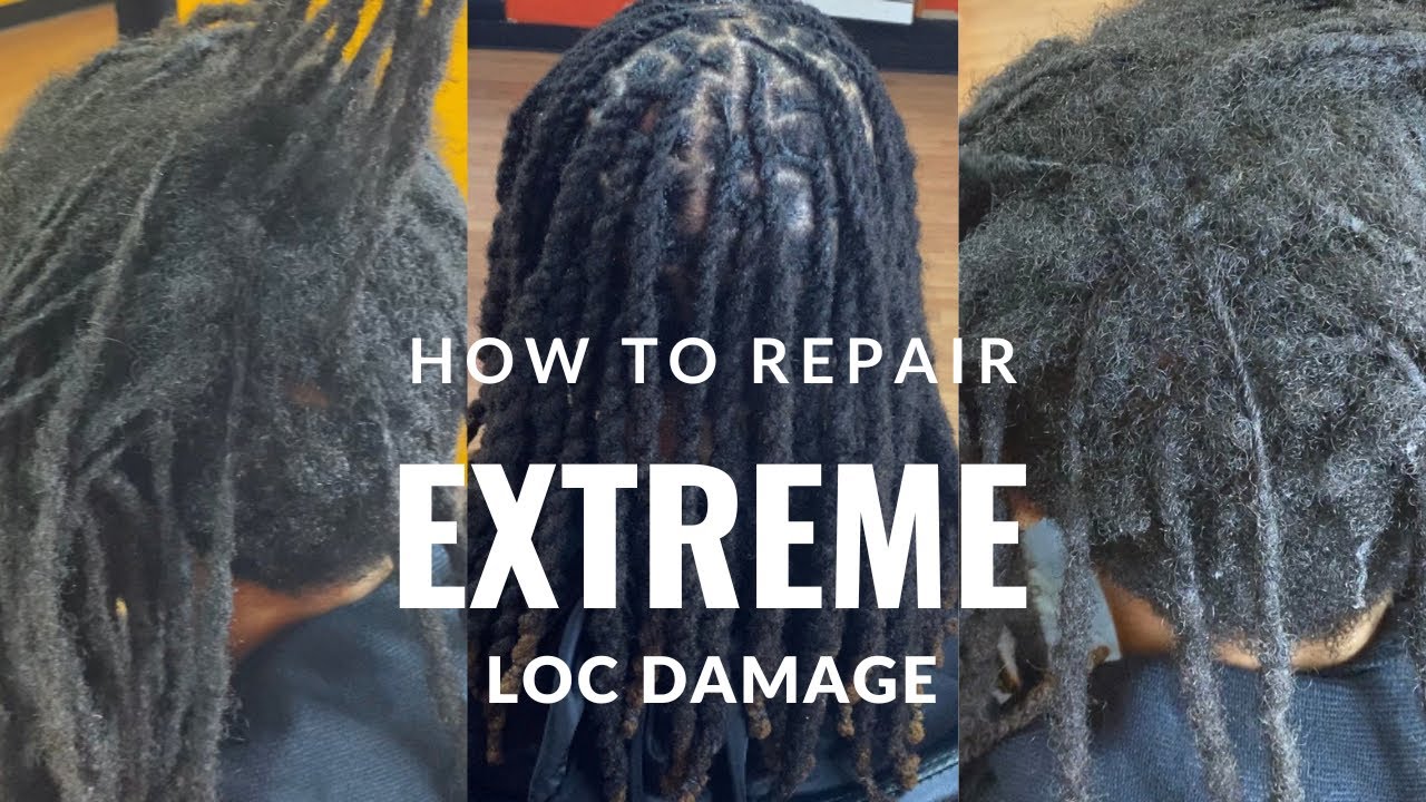 Loc Reattachments on short hair | Extreme Loc damage & repairs - YouTube