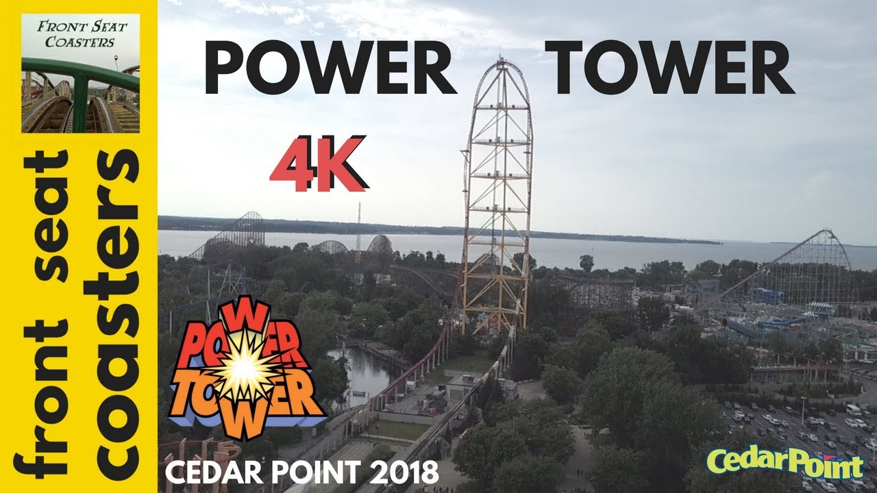 Power Tower 4K POV Cedar Point 2018 Front Row On-Ride Drop Tower - YouTube