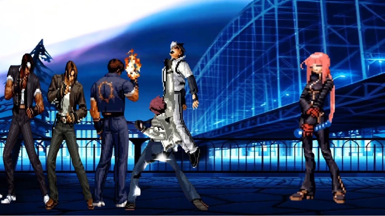 [KOF Mugen] orochi kyo Team [4vs1] fliz Team - YouTube