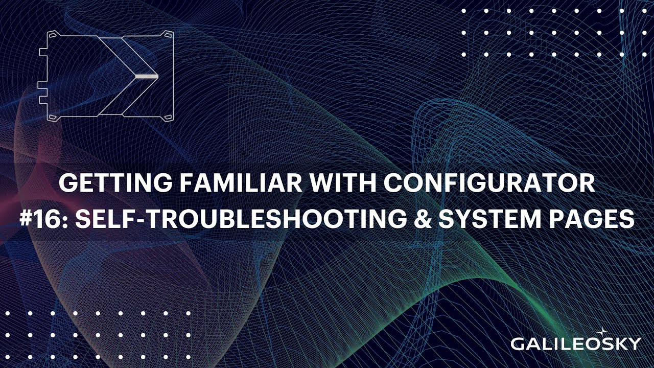 Getting familiar with Configurator software #16. Self-troubleshooting ...