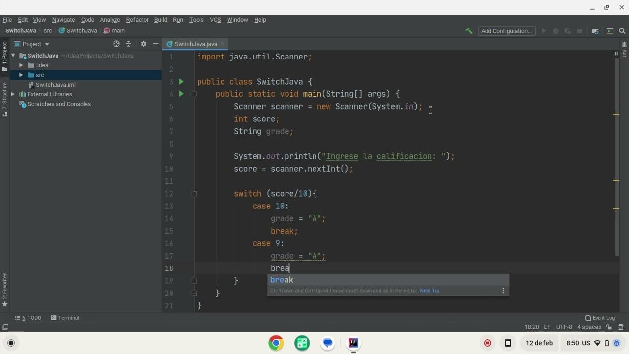 La sentencia Switch en Java - YouTube