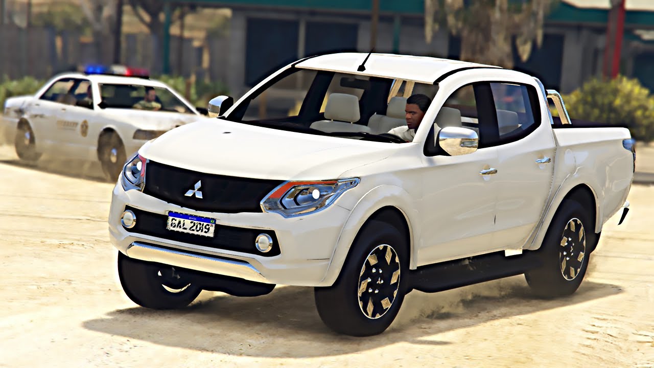FUGA DA POLICIA MITSUBISHI L200 TRITON - GTA V Mod - YouTube