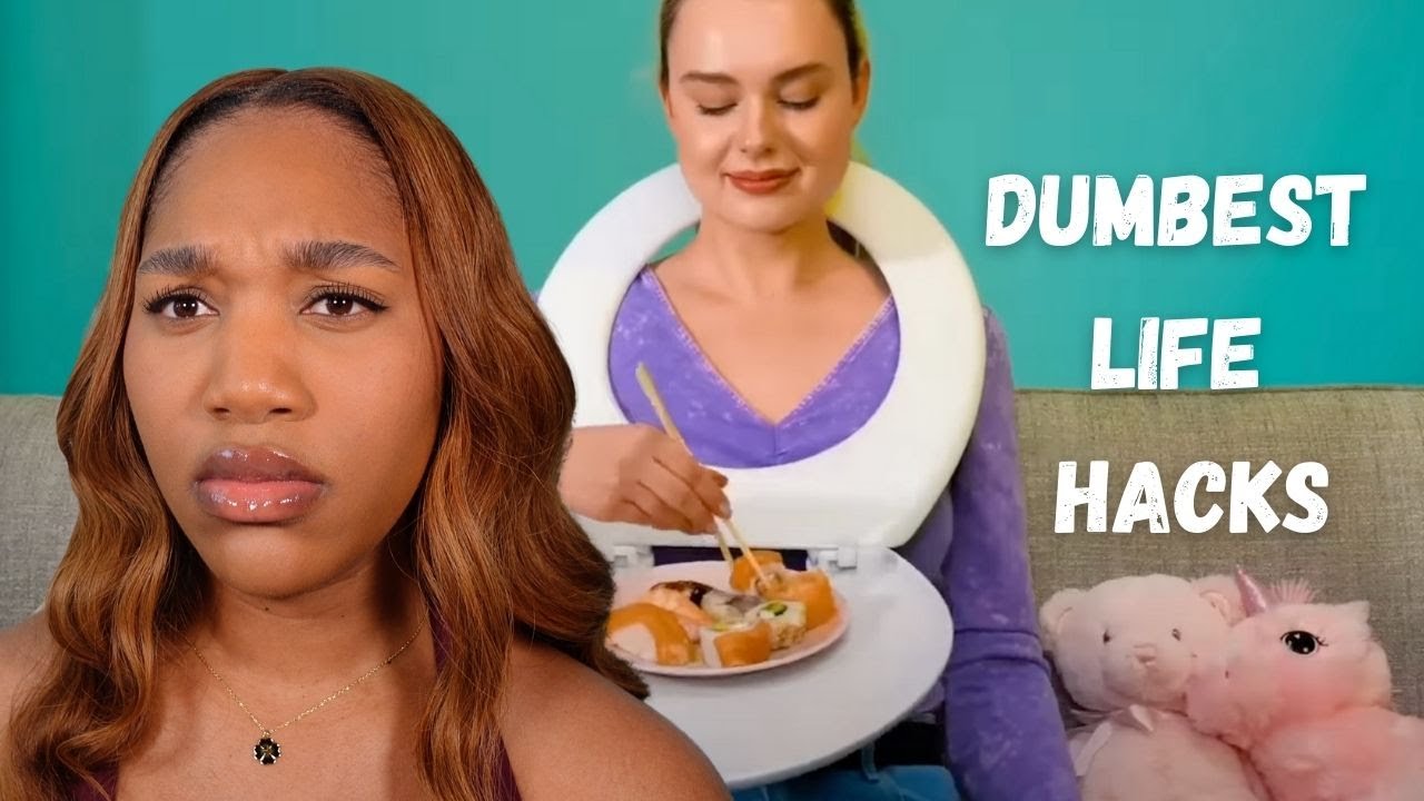 REACTING TO THE DUMBEST LIFE HACKS - YouTube