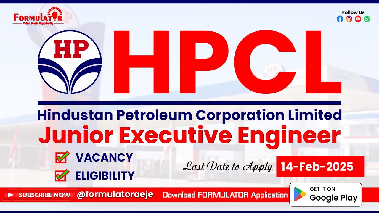 HPCL | Junior Excutive Engineer | Selection Process | Eligibility ...