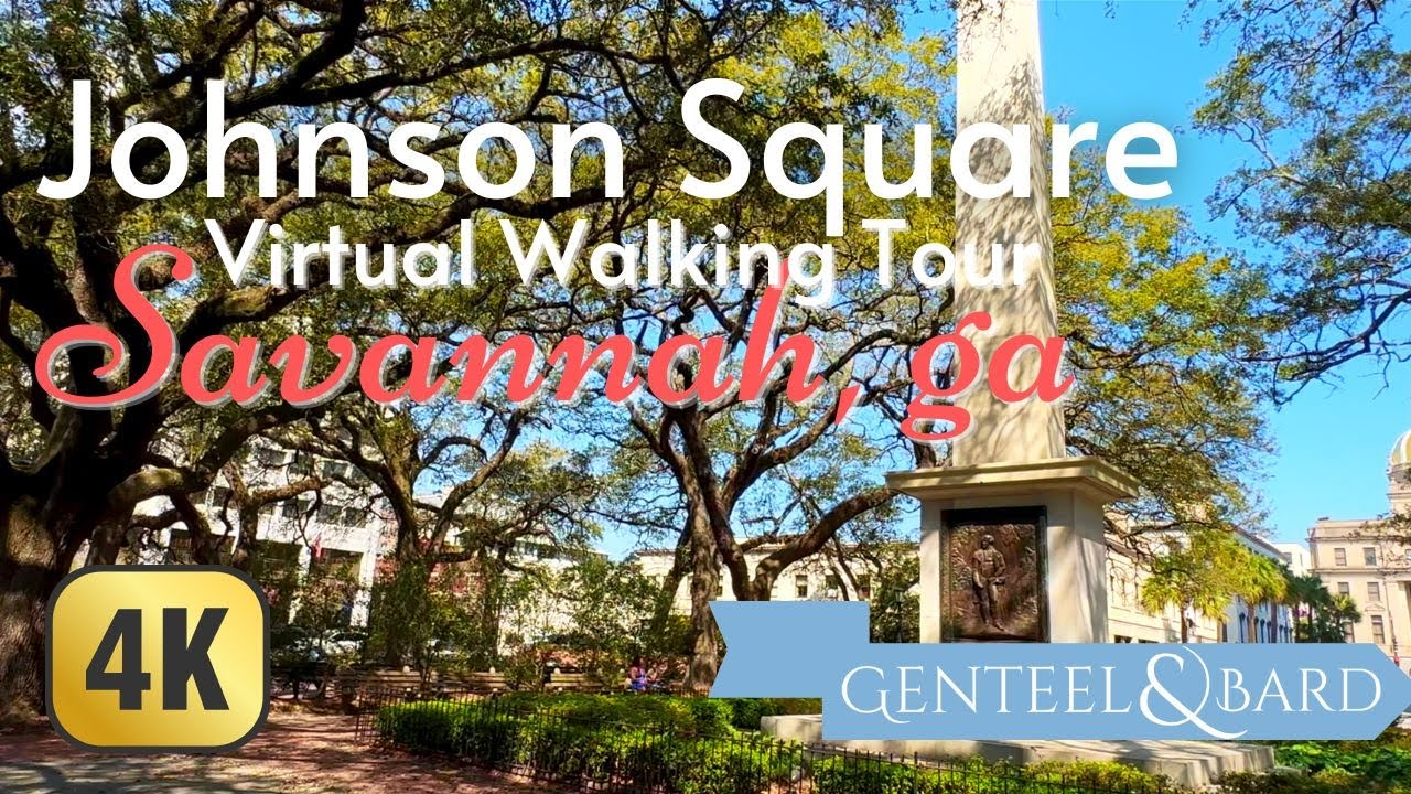 Virtual Walking Tour, Explore Savannah's Historic Johnson Square - [4K ...