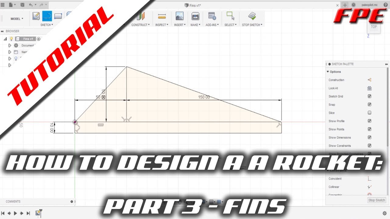 How to Make a Rocket in Fusion 360 - Part 3: Fins - YouTube